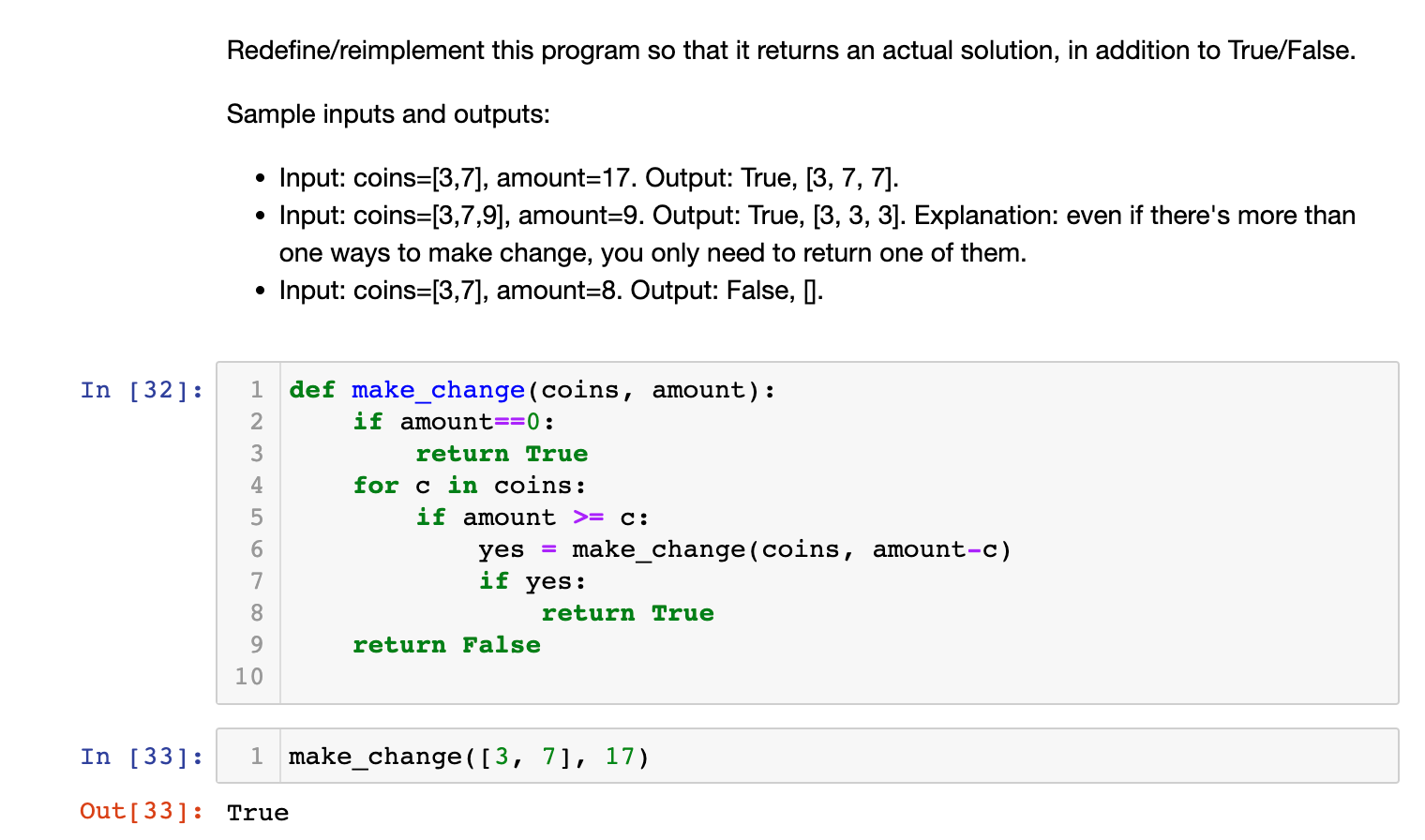 Solved Redefine/reimplement this program so that it returns | Chegg.com