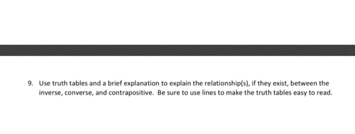 Solved 9. Use truth tables and a brief explanation to | Chegg.com
