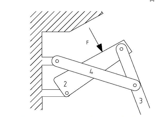 Solved The figure shows a clamping mechanism similar to a | Chegg.com