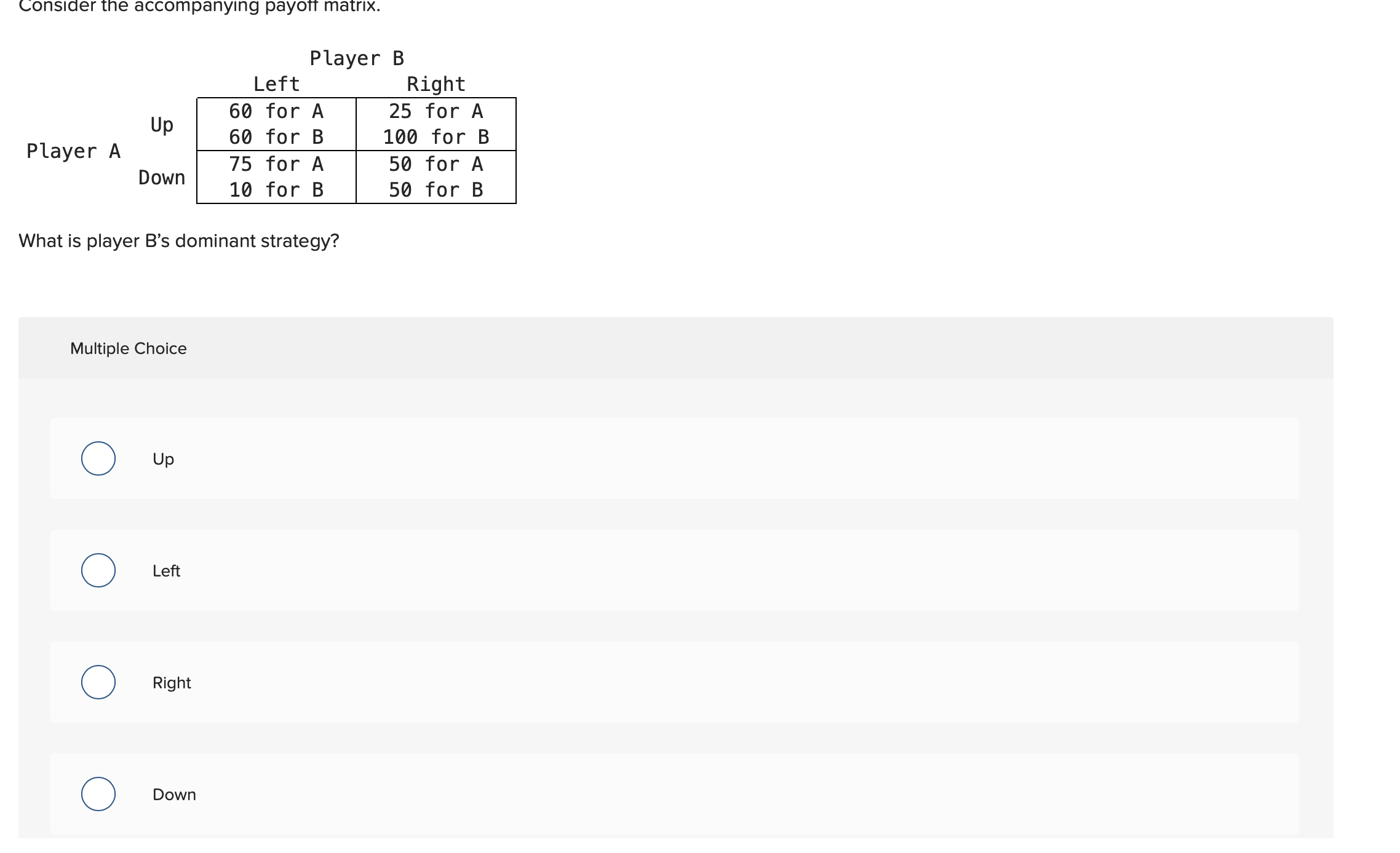 Consıder the accompanyıng payott matrıx. What is | Chegg.com