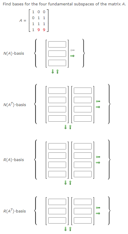 Solved Find bases for the four fundamental subspaces of the | Chegg.com