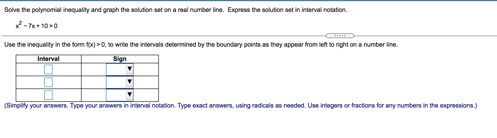 Solved Solve the polynomial inequality and graph the | Chegg.com