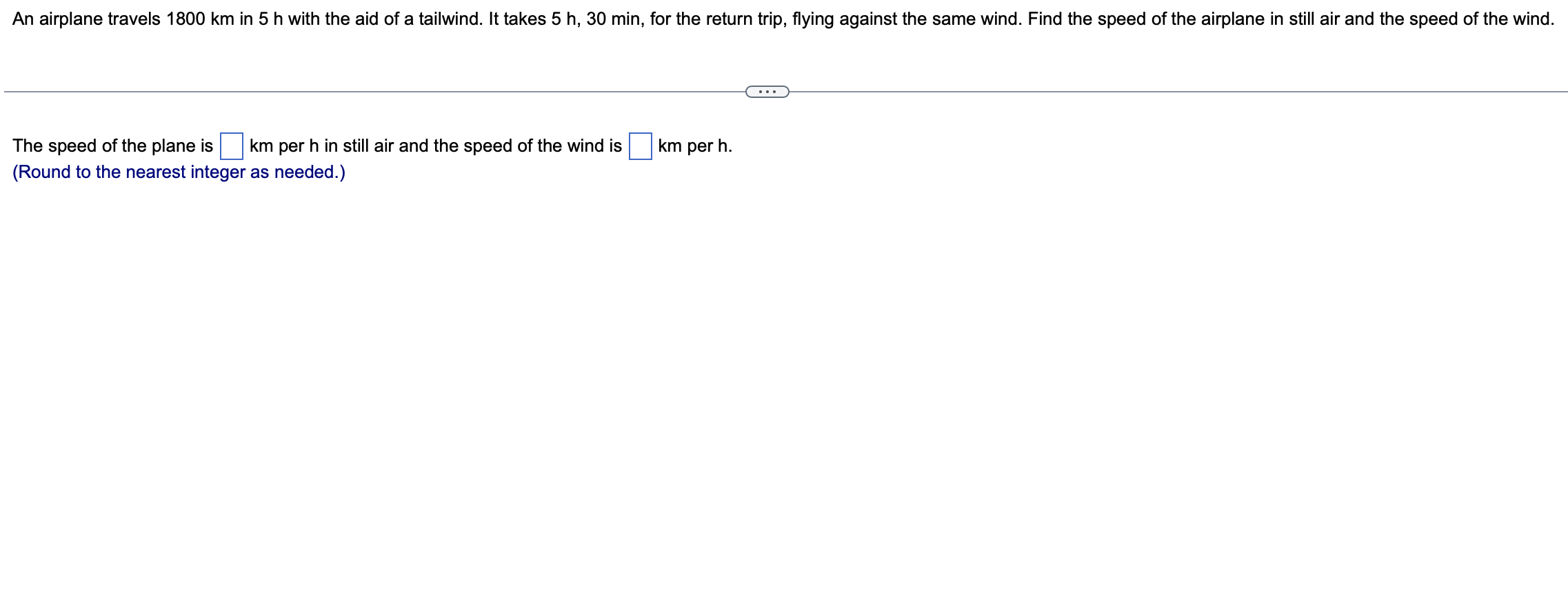 Solved An airplane travels 1800 km in 5 h with the aid of a | Chegg.com