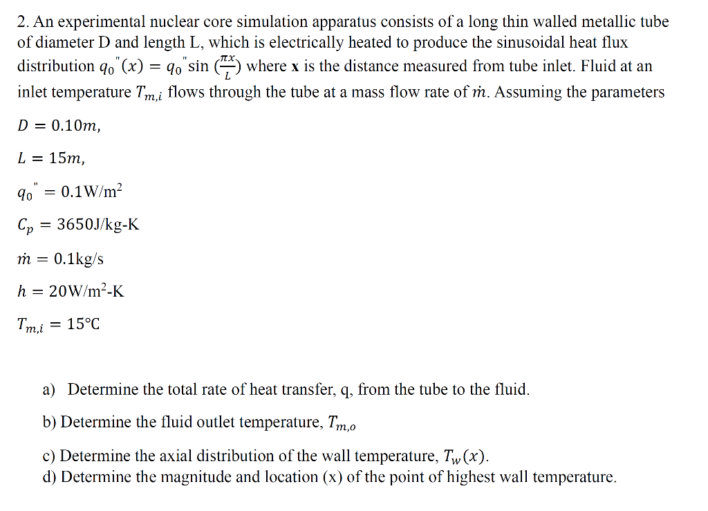 Solved 2. An experimental nuclear core simulation apparatus | Chegg.com