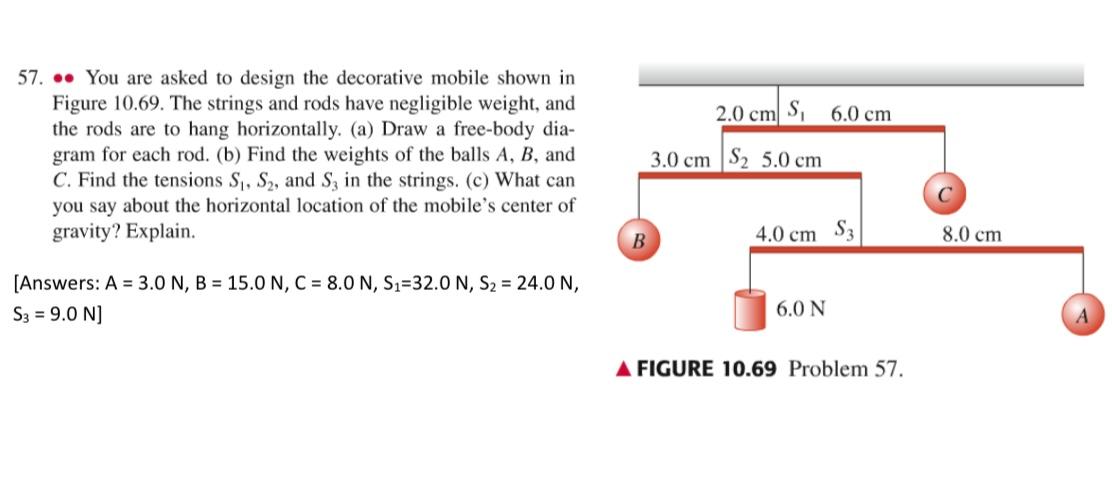 Solved 57. ∙ You are asked to design the decorative mobile | Chegg.com