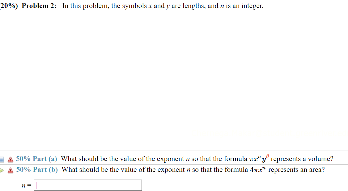 Solved 20\%) Problem 2: In this problem, the symbols x and y | Chegg.com Solved 20\%) Problem 2: In this problem, the symbols x and y | Chegg.com