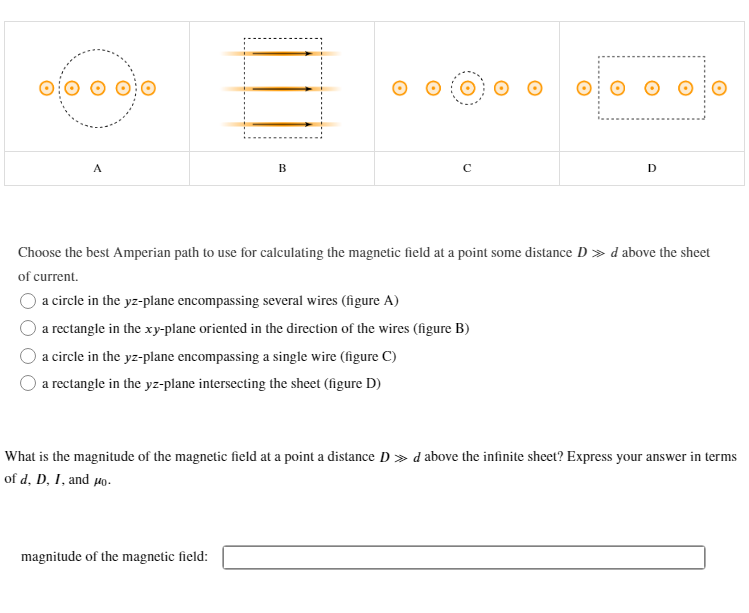 Solved Choose the best Amperian path to use for calculating | Chegg.com