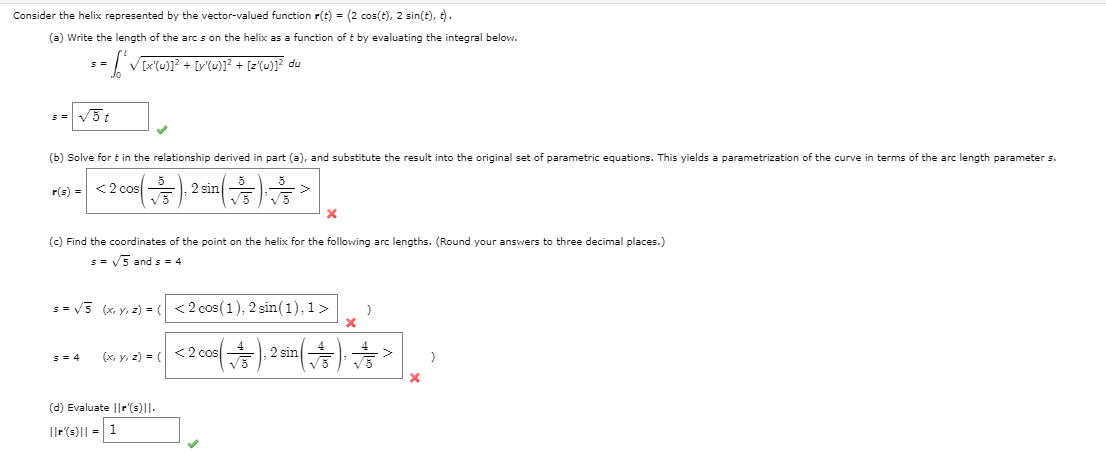 Solved Consider the helix represented by the vector-valued | Chegg.com