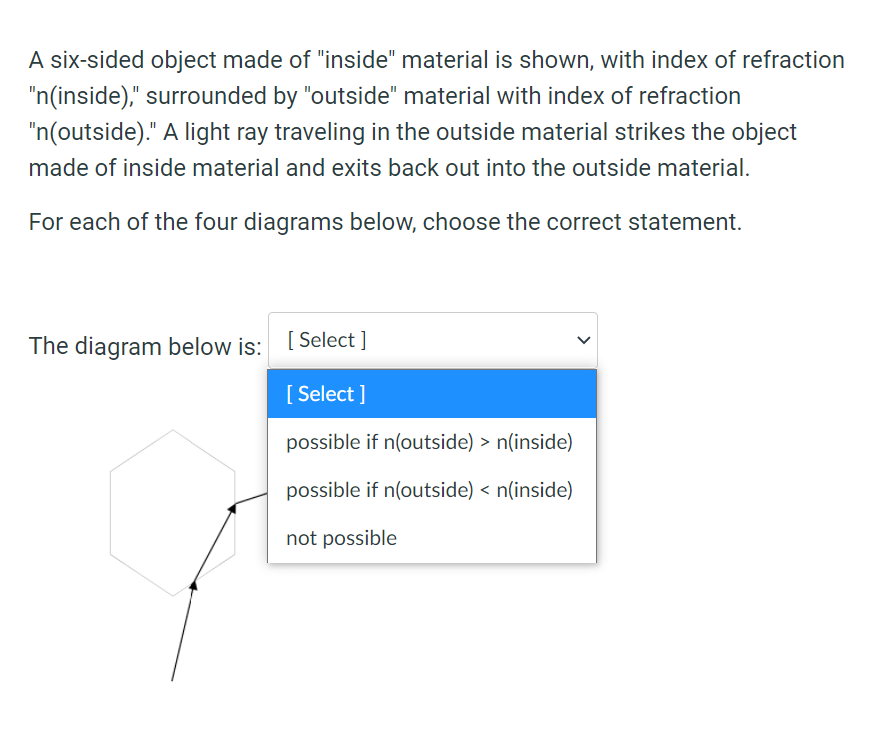 Solved A six-sided object made of "inside" material is | Chegg.com