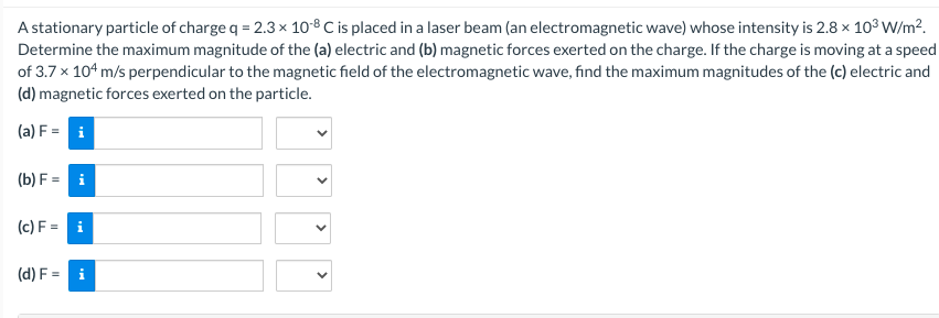 Solved A stationary particle of charge q=2.3×10−8C is placed | Chegg.com