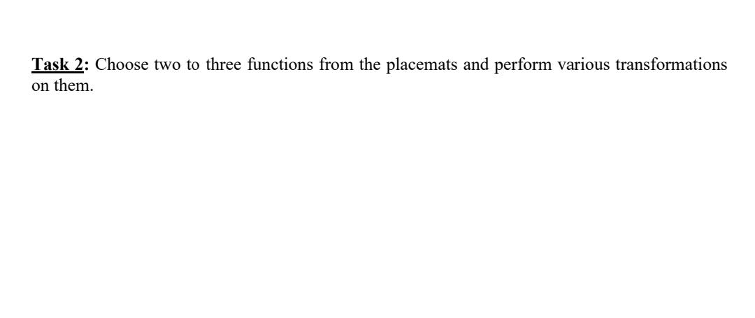 Solved Task 2 Choose Two To Three Functions From The
