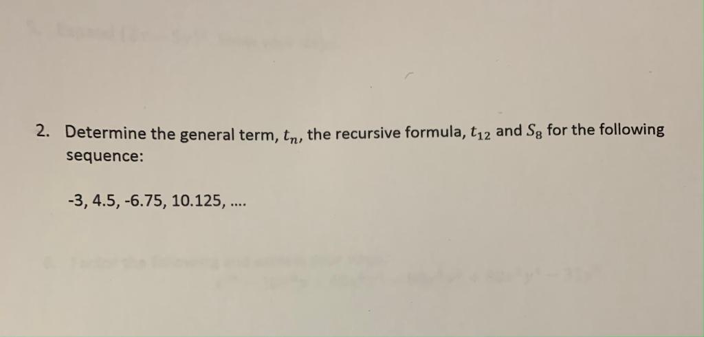 Solved unit is sequences and series: arithmetic | Chegg.com