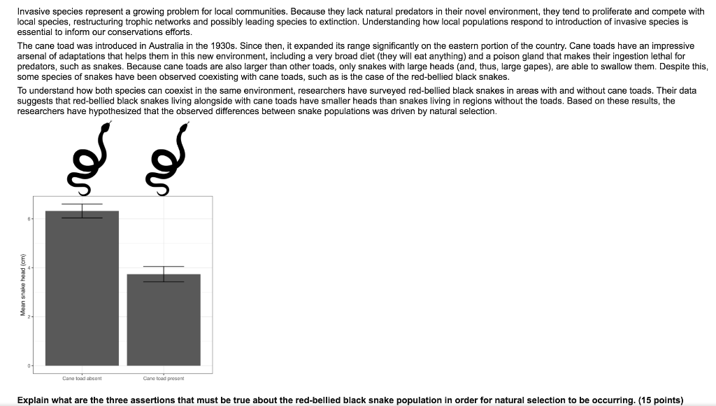 Solved Invasive species represent a growing problem for | Chegg.com