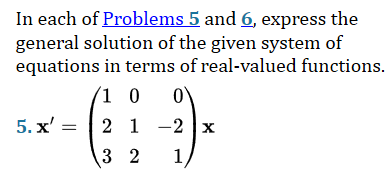 Solved In each of Problems 5 and 6, express the general | Chegg.com