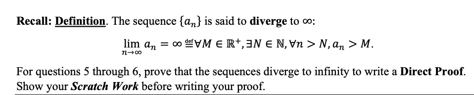 Solved Recall: Definition. The sequence {an} is said to | Chegg.com