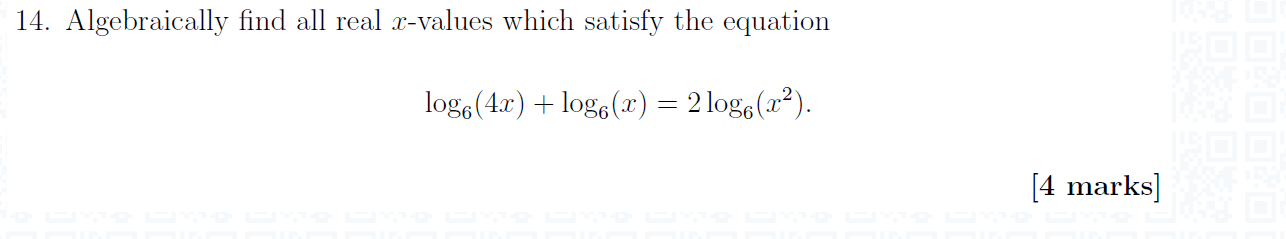 Solved 14. Algebraically find all real x-values which | Chegg.com