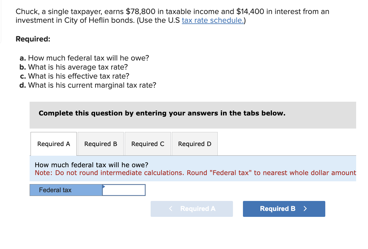 Solved Chuck, a single taxpayer, earns $78,800 in taxable | Chegg.com