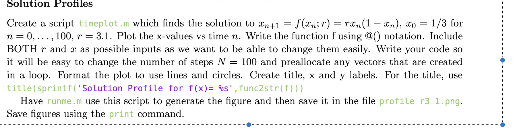 Solved Solution ProfilesCreate a script timeplot.m which | Chegg.com