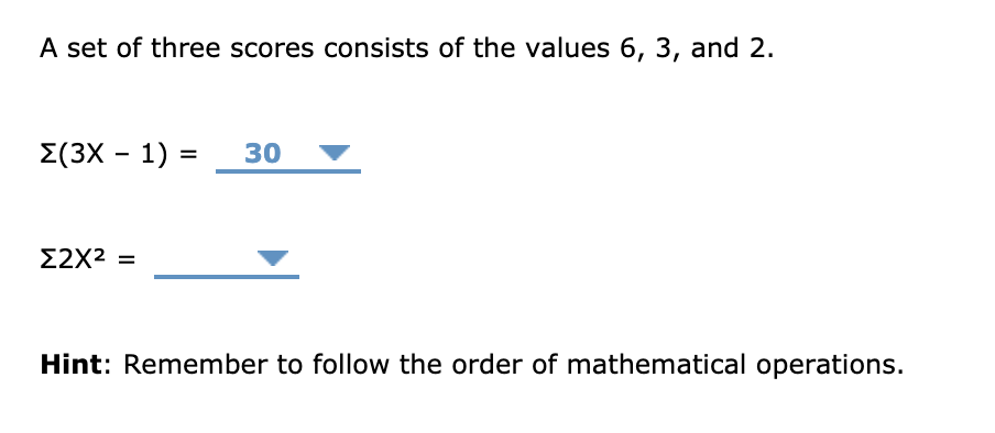 Solved A set of three scores consists of the values 6, 3, | Chegg.com