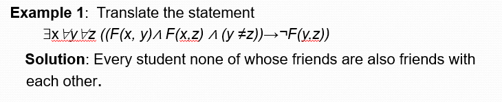 Solved Example 1: Translate the statement | Chegg.com