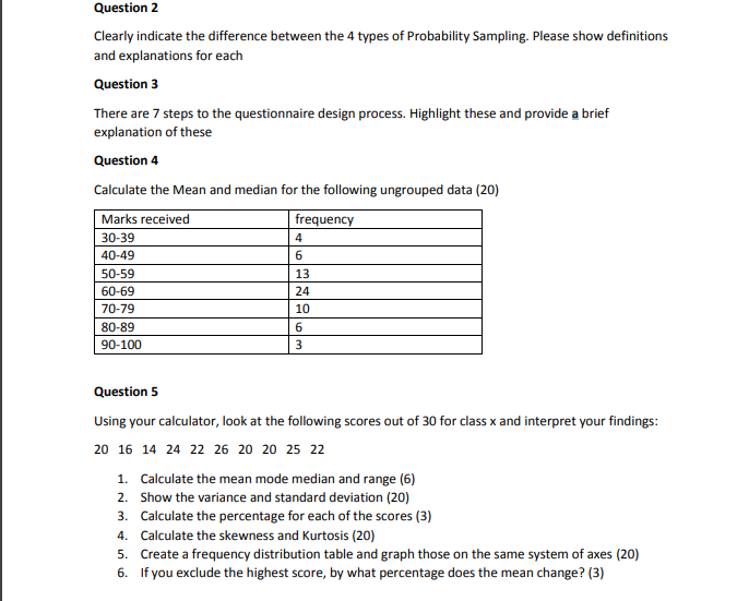 Solved Question 2 Clearly indicate the difference between | Chegg.com