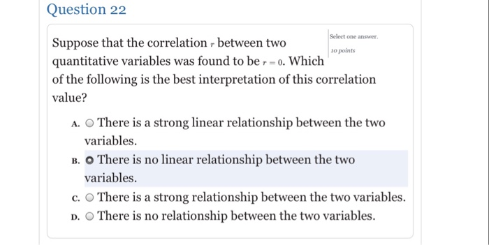 Solved Question 22 Select one answer. Suppose that the | Chegg.com