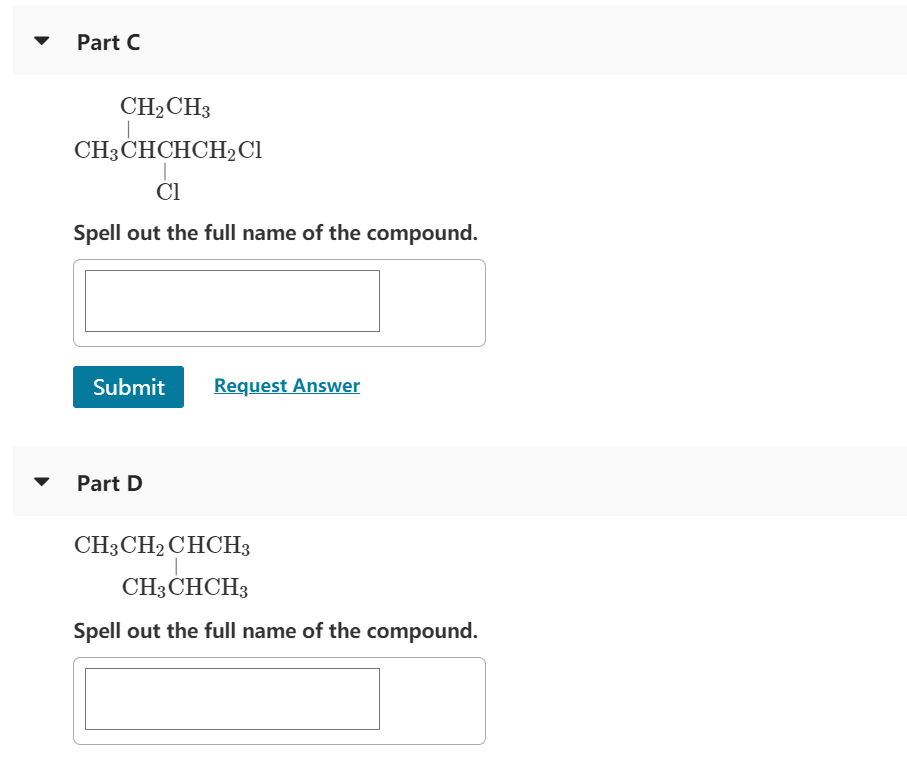 Solved What is each compound's systematic name? Part A | Chegg.com
