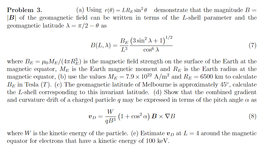 Solved Problem 3. (a) Using r(θ)=LREsin2θ demonstrate that | Chegg.com