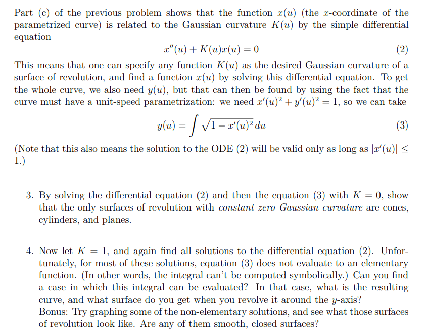 Solved Part (c) of the previous problem shows that the | Chegg.com