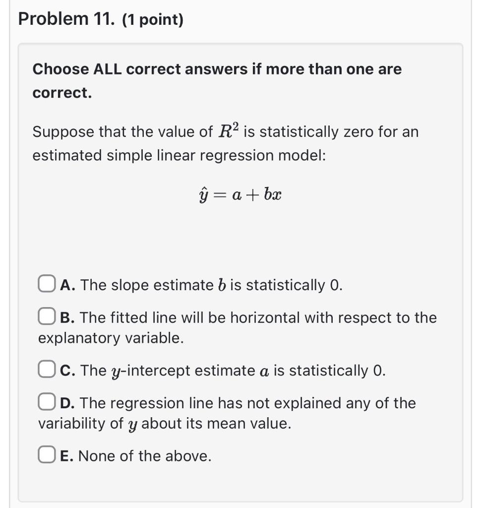Solved Choose ALL correct answers if more than one are | Chegg.com