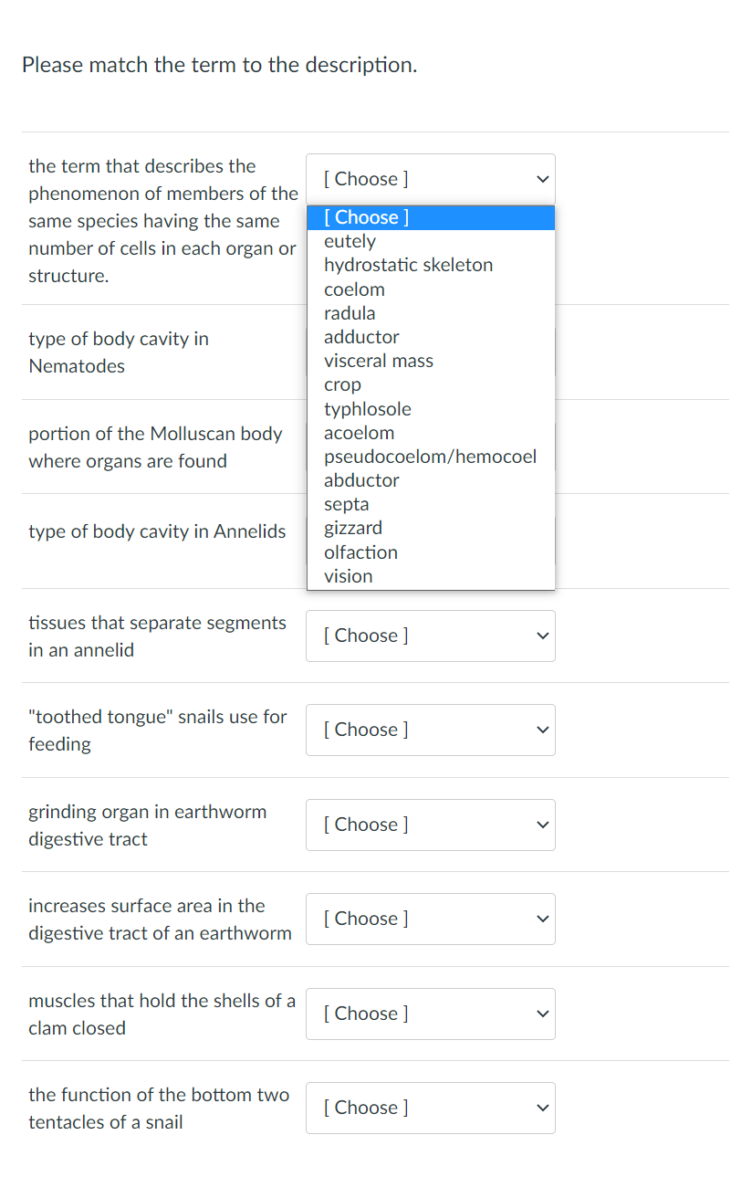 Solved Please match the term to the description. [Choose] | Chegg.com