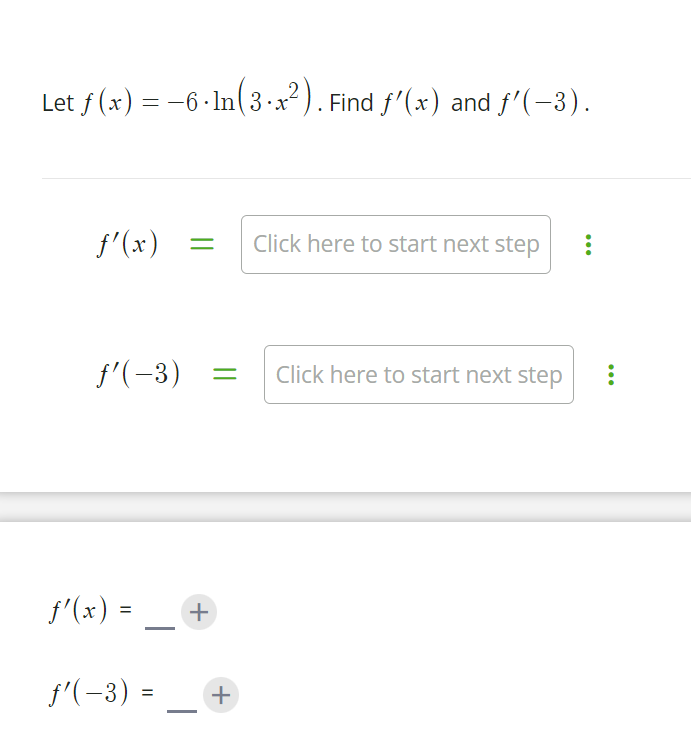 Solved Let \\( f(x)=-6 \\cdot \\ln \\left(3 \\cdot | Chegg.com