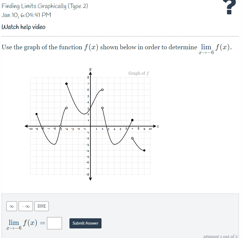 Solved ? Finding Limits Graphically (Type 2) Jan 10, 6:04:41 | Chegg.com