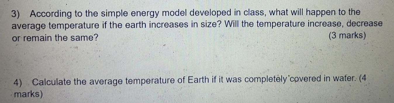 Solved 3) According to the simple energy model developed in | Chegg.com