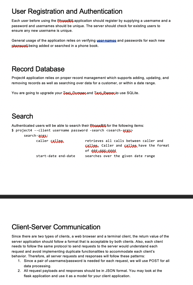 User Registration and Authentication Each user before | Chegg.com