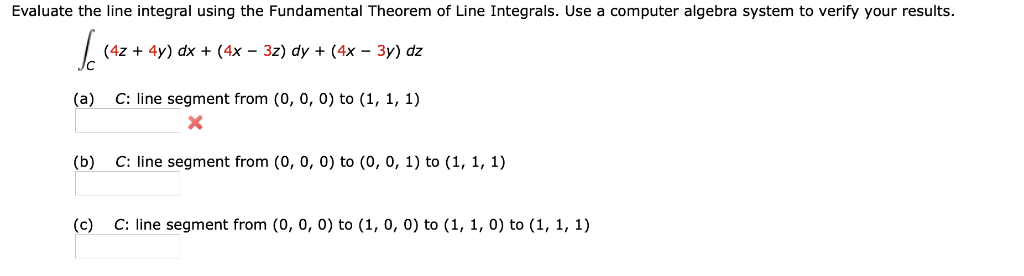 Solved Evaluate the line integral using the Fundamental | Chegg.com