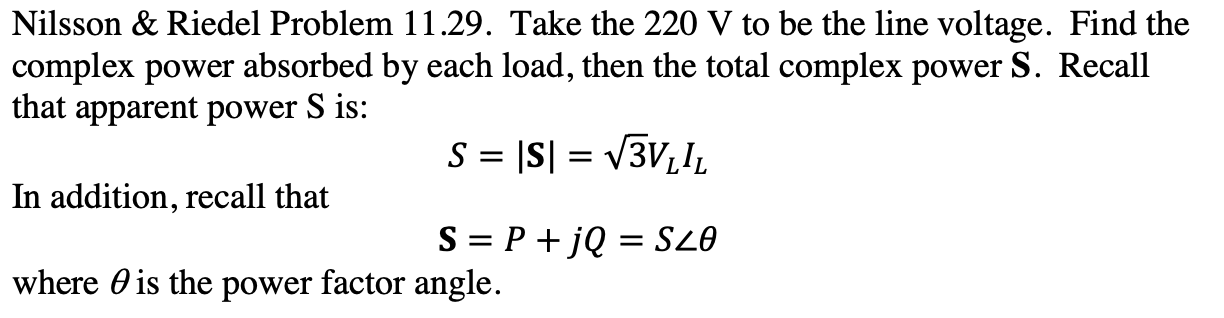 Solved Nilsson \& Riedel Problem 11.29. Take the 220 V to be | Chegg.com
