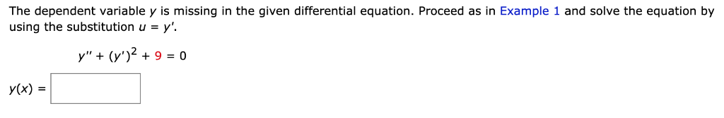 Solved The dependent variable y is missing in the given | Chegg.com