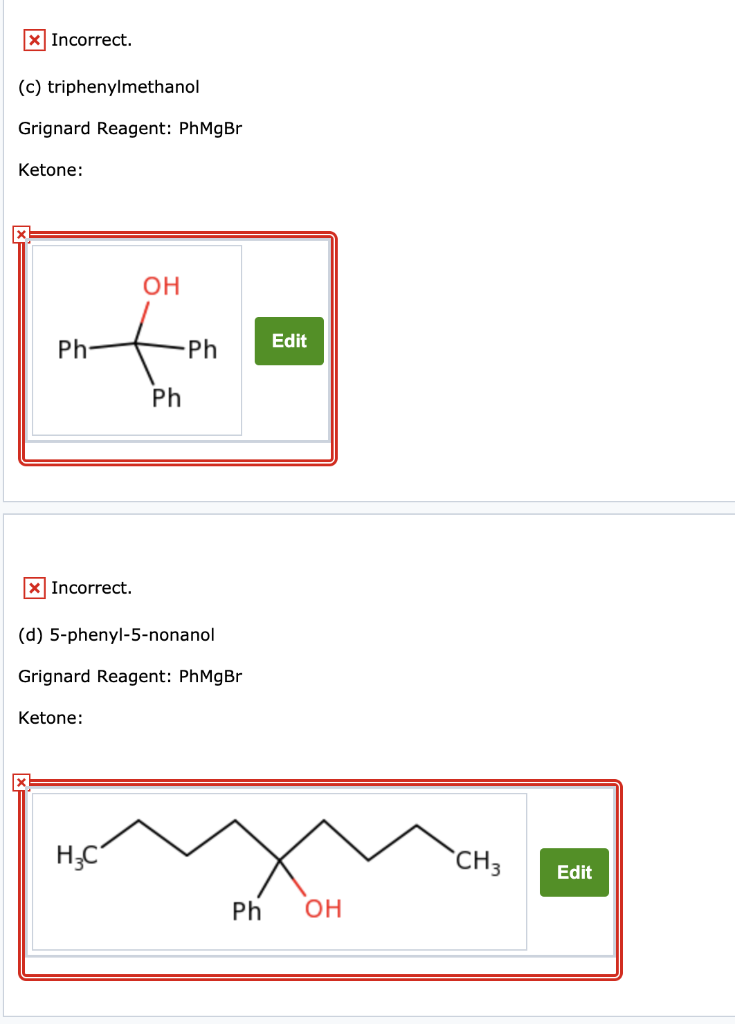 Solved Practice Problem 19.52 Given a Grignard reagent, draw | Chegg.com