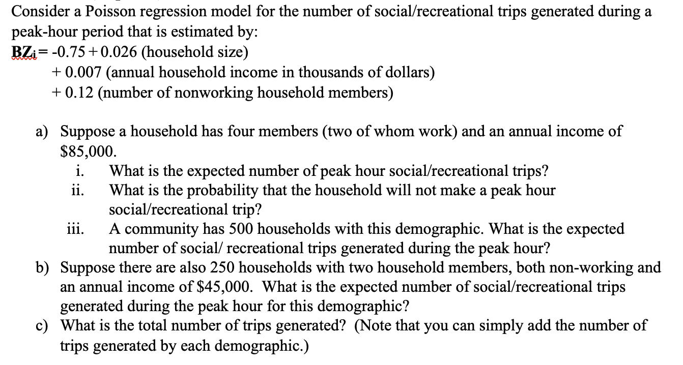 Solved Consider a Poisson regression model for the number of | Chegg.com