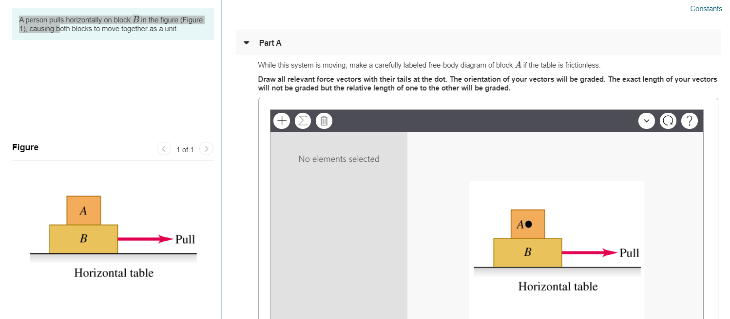 Solved Constants A person pulls horizontally on block B in | Chegg.com