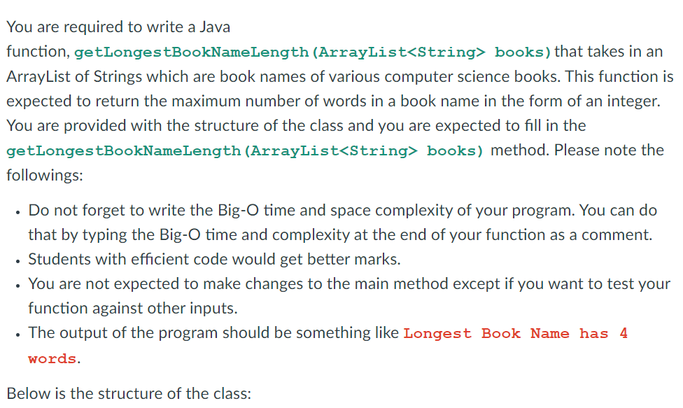 Solved You are required to write a Java function, | Chegg.com