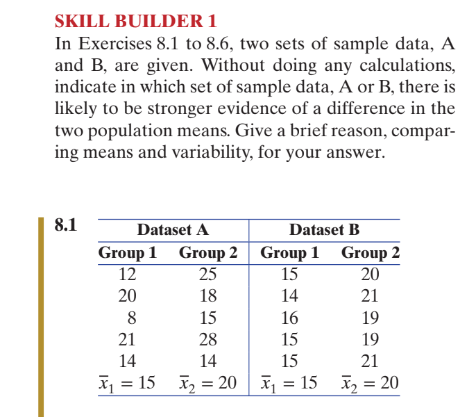 Solved Skill Builder 1 In Exercises 8 1 To 8 6 Two Sets Of