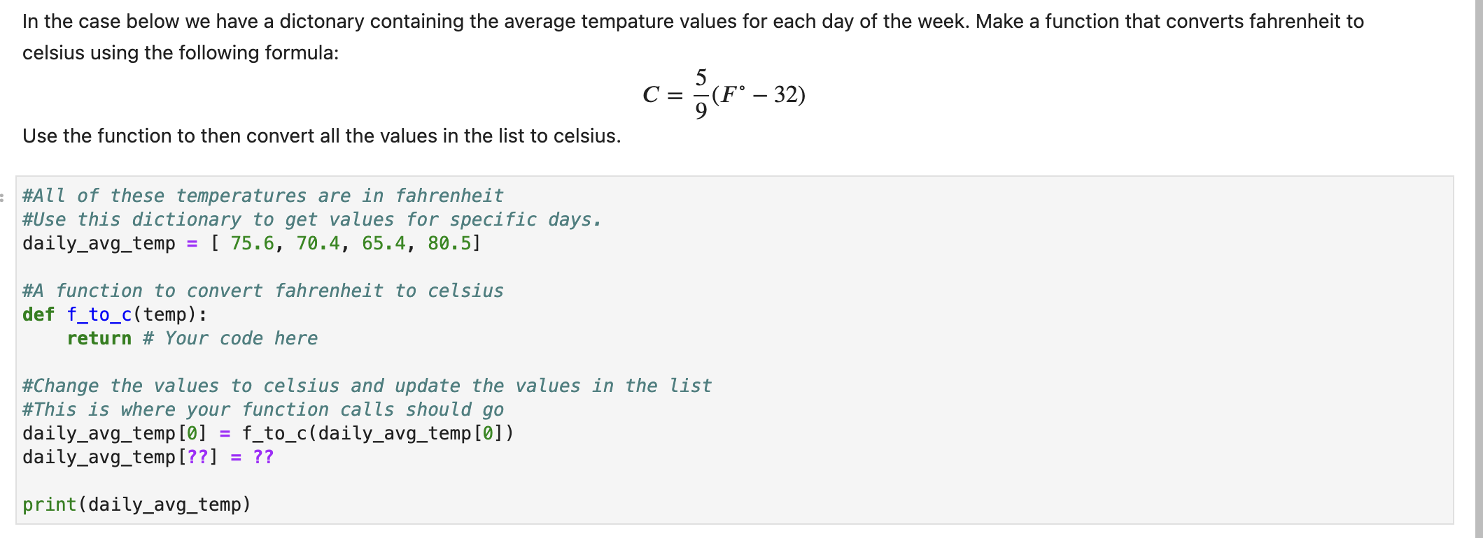 Solved In the case below we have a dictonary containing the | Chegg.com