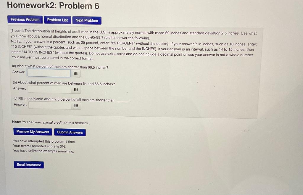 Solved Homework2: Problem 6 Previous Problem Problem List | Chegg.com