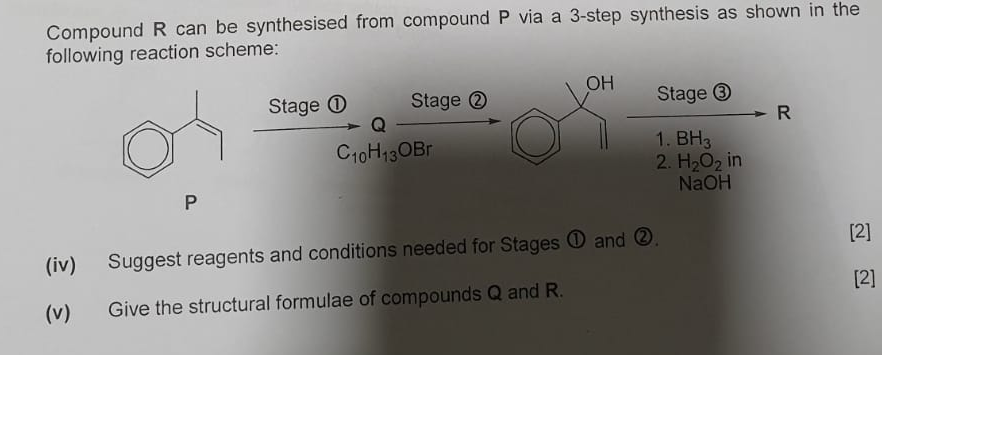 Solved Compound R can be synthesised from compound P via a | Chegg.com