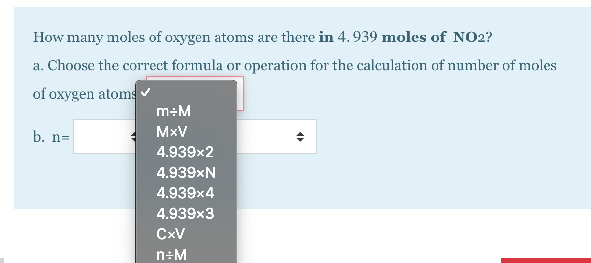 Solved How many moles of oxygen atoms are there in 4.939 | Chegg.com