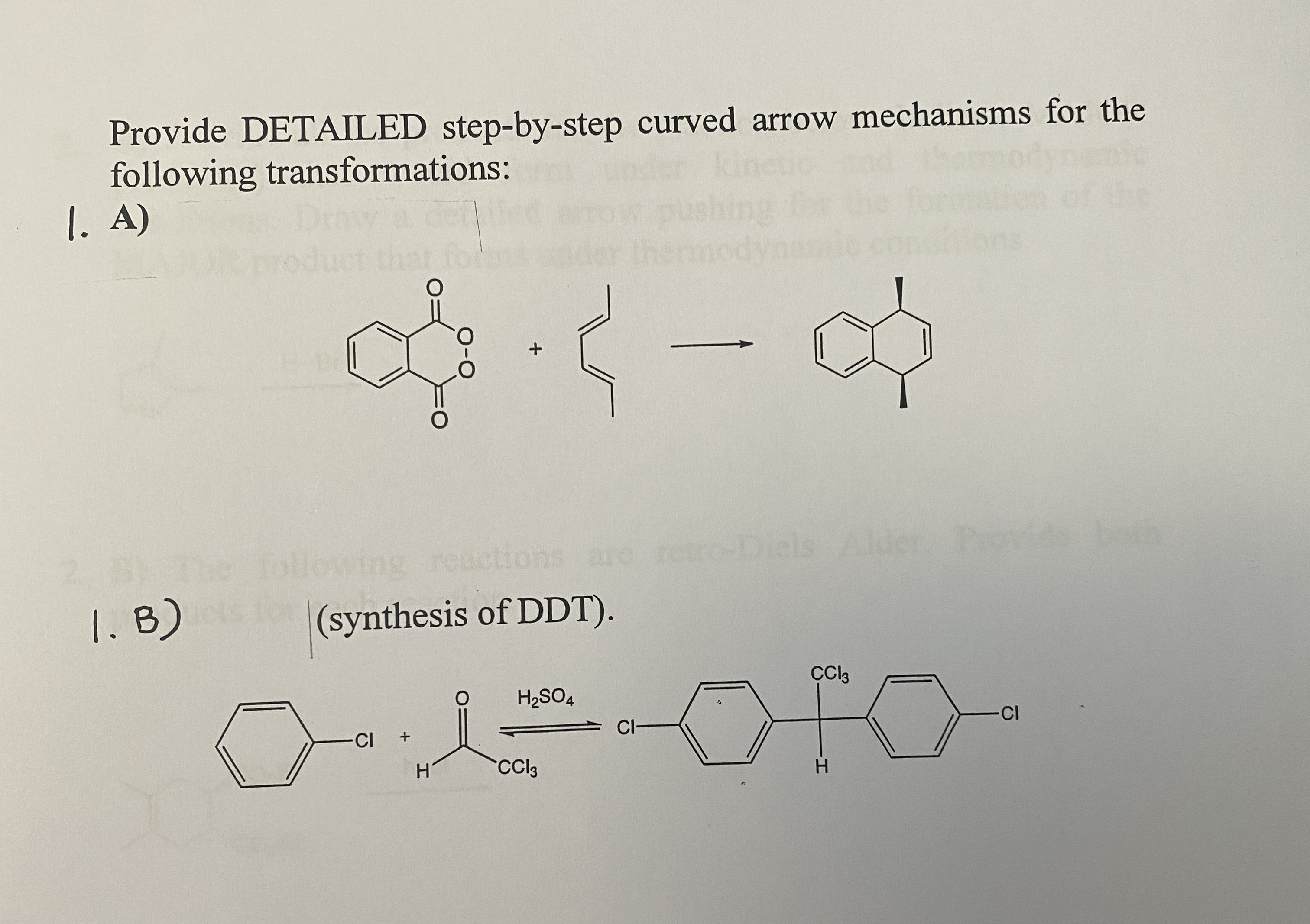 Solved Provide DETAILED step-by-step curved arrow mechanisms | Chegg.com