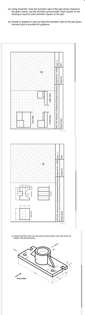 pls provide autocad drawings urgent | Chegg.com