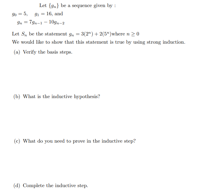 Solved 90 = 5, Let {9n} be a sequence given by : 16, and 9n | Chegg.com